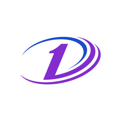 Number 1 one icon logo design for champion winner Vector Image