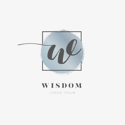 Simple double w letter logo design template Vector Image