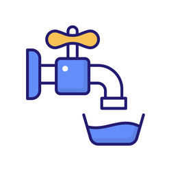 Water system outline icon style Royalty Free Vector Image