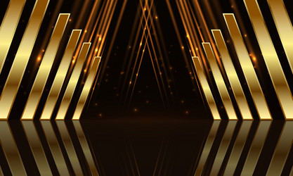 Award ceremony background with golden shapes Vector Image