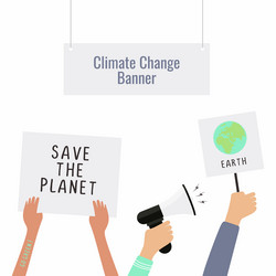 Climate change banner demonstrating concept Vector Image