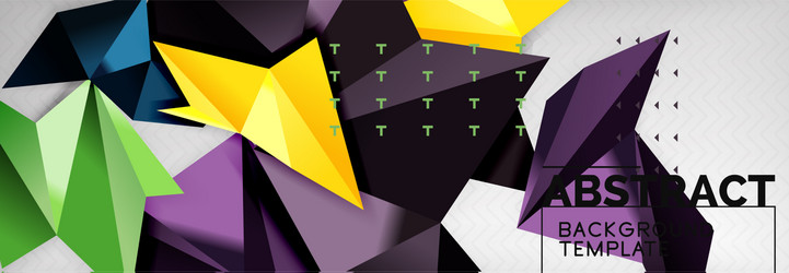 Abstract background flying color geometric Vector Image