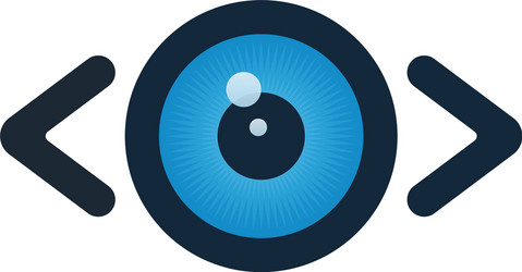 Blue eye symbol creative vision icon Royalty Free Vector