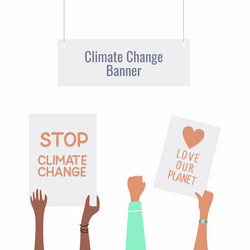 Climate change banner demonstrating concept Vector Image