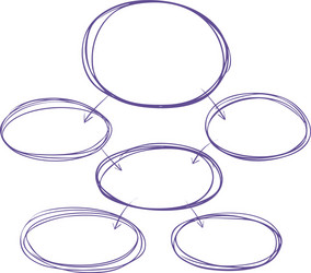 Hand drawn diagram business flowchart brainstorm Vector Image