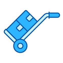 Handcart on wheels Royalty Free Vector Image - VectorStock