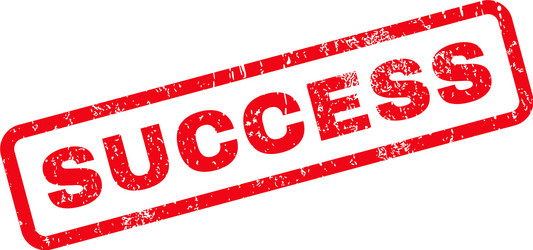 Success stamp success rectangular stamp on white Vector Image