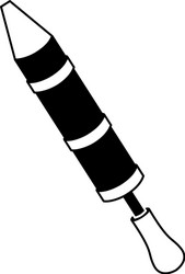 Tool object pichkari indian tradition Royalty Free Vector