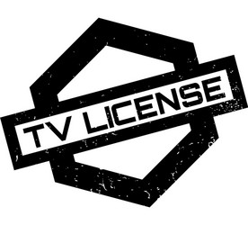 Tv license rubber stamp Royalty Free Vector Image