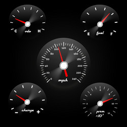 Gauge icons Royalty Free Vector Image - VectorStock