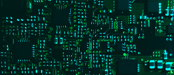 Circuit board realistic black Royalty Free Vector Image