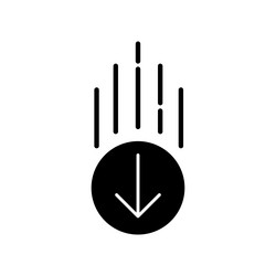 Down arrow icon line downgrade symbol Royalty Free Vector