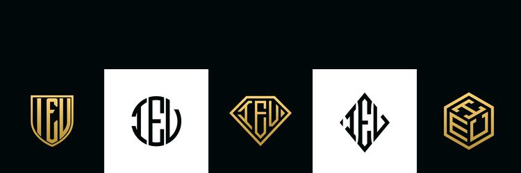 Initial letters dxf logo designs bundle Royalty Free Vector