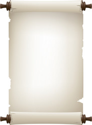 Realistic open parchment scroll on transparent Vector Image