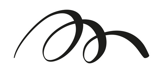 Swoosh swash underline stroke setabstract wavy Vector Image