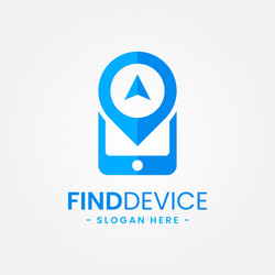 Find device logo design template finder Royalty Free Vector