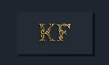 Initial letters kf logo design bundle Royalty Free Vector