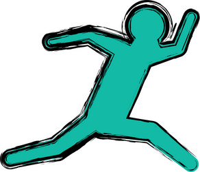 Man running pictograph Royalty Free Vector Image