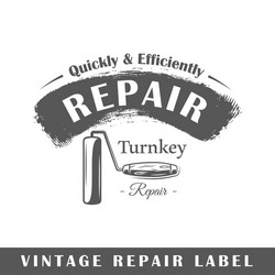 Service repair logo or label tools symbol Vector Image
