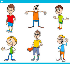 Set happy children doing different actions Vector Image