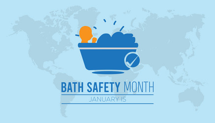 National bath safety month Royalty Free Vector Image