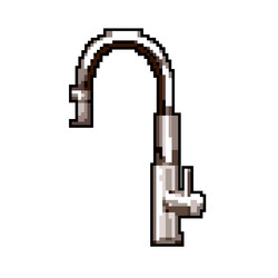 Pipe faucet water game pixel art Royalty Free Vector Image
