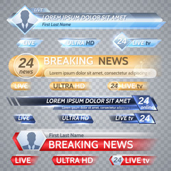 News bar lower third header tv headline Royalty Free Vector