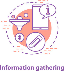 Information gathering concept icon Royalty Free Vector Image