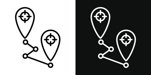 Tracking system set gps navigation symbol Vector Image