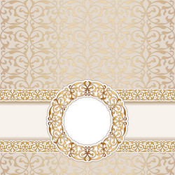 Vintage invitation background with greek ornament Vector Image