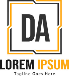 Da letter logo design creative modern letters Vector Image