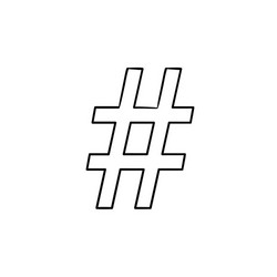 Hashtag hand drawn outline doodle icon Royalty Free Vector