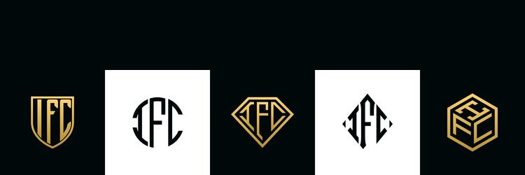 Initial letters ioz logo designs bundle Royalty Free Vector