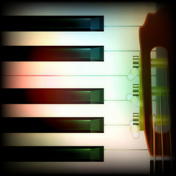 Abstract music background with acoustic guitar Vector Image