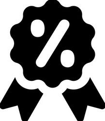 Best interest rate offer icon Royalty Free Vector Image