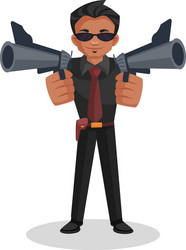 Bodyguard cartoon Royalty Free Vector Image - VectorStock