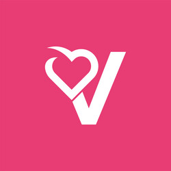 V Letter Heart Vector Images (over 1,100)
