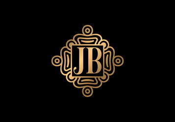 Initial monogram letter j b logo design template Vector Image