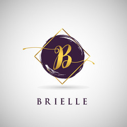 Luxury decorative letter b logo with gold Vector Image