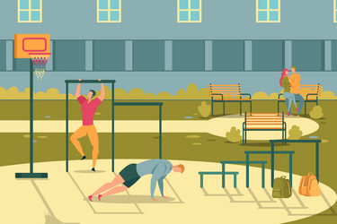 School Courtyard Vector Images (over 190)