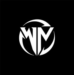 Wn logo monogram design template Royalty Free Vector Image