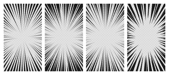 Black comic book transparent background Royalty Free Vector