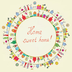 Calligraphic phrase home sweet Royalty Free Vector Image