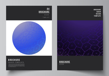 A4 brochure cover design with geometric shapes Vector Image