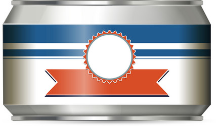 Canned food design template on white background Vector Image