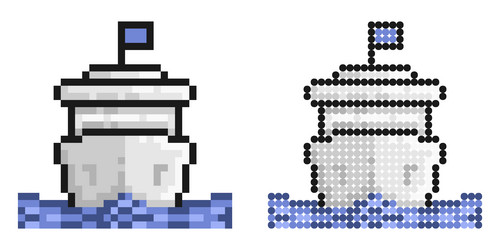 Pixel Ship Vector Images (over 2,400)