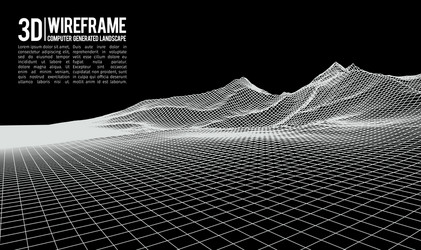 Abstract landscape background cyberspace Vector Image