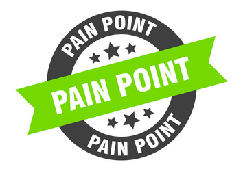 Pain point stamp point label round grunge Vector Image