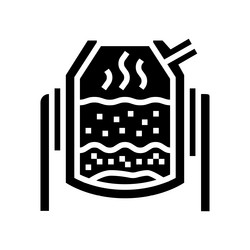 Basic oxygen furnace steel production line icon Vector Image