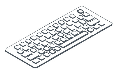 Computer keyboard wireless desktop control panel Vector Image